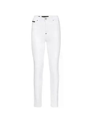 Philipp Plein High-waisted Jeggings - White