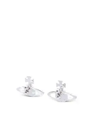 VIVIENNE WESTWOOD Mayfair Bas Relief Orb Motif Stud Earrings - Silver