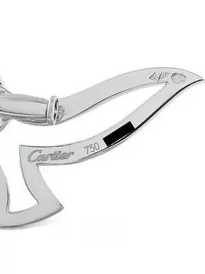 Cartier 18k White Gold Diamond Dove Motif Brooch