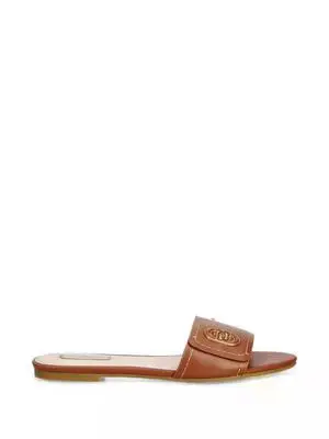 Liu Jo Logo-plaque Leather Sandals - Brown