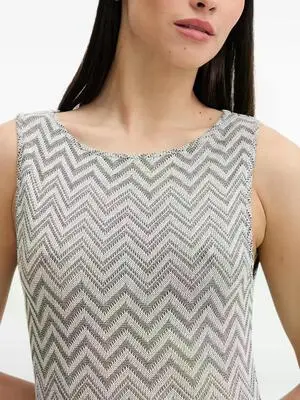 Liu Jo Chevron-knit Sleeveless Maxi Dress