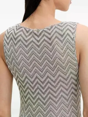Liu Jo Chevron-knit Sleeveless Maxi Dress