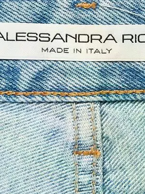Alessandra Rich Crystal-embellished Denim Skirt
