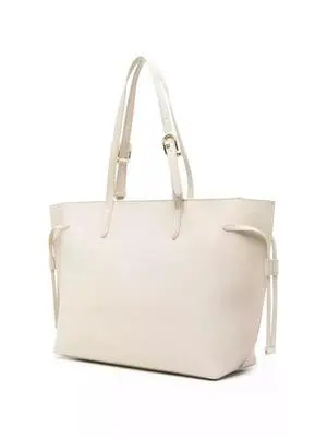 Furla Grained Leather Tote Bag With Gold-tone Buckle Detailing