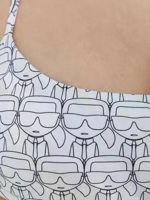 Karl Lagerfeld Ikonik Print Bikini Top