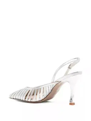 CAFÈNOIR Tone Metallic Cage Detail Slingback Stiletto Heeled Pumps