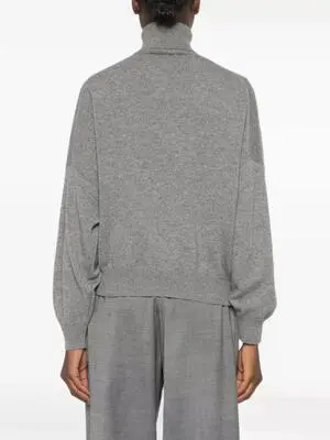 Brunello Cucinelli Fine Knit Roll Neck Sweater - Grey