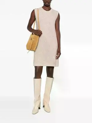 Fabiana Filippi Sequin Embellished Knitted Dress - Neutrals