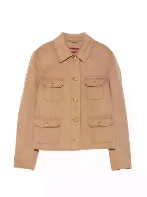 Max Mara Camel Brown Single-breasted Utility Jacket - Neutrals