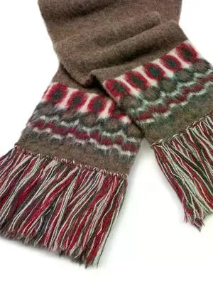 MAISON MARGIELA Fair Isle Scarf With Fringe