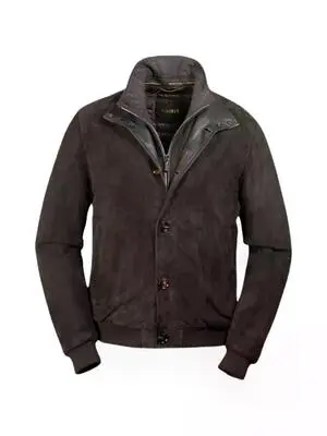 MOORER Suede Layered-effect Jacket