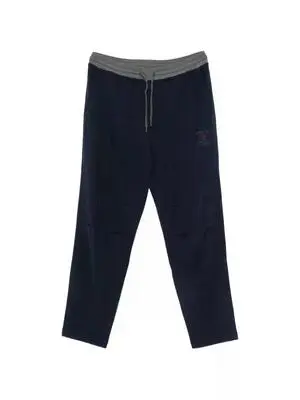 Brunello Cucinelli Logo-embroidered Drawstring Track Pants - Blue