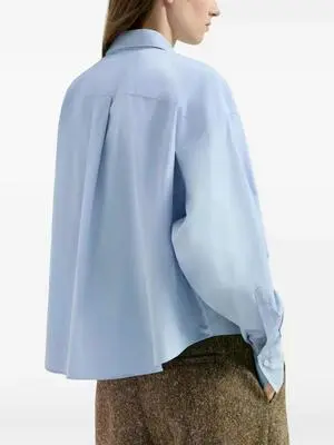 Brunello Cucinelli Cotton Poplin Shirt With Monili Detail