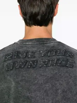 Patrizia Pepe Washed Effect Appliqué Sweater