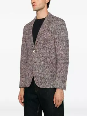 MANUEL RITZ Textured Single-breasted Cotton Blazer