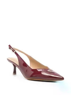 Guess Patent Leather Slingback Pumps - Red