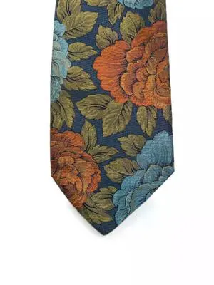 Etro Floral Jacquard Neck Tie - Blue