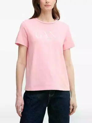 Gant Logo Embroidered T-shirt - Pink