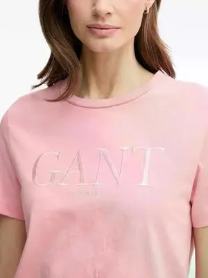 Gant Logo Embroidered T-shirt - Pink