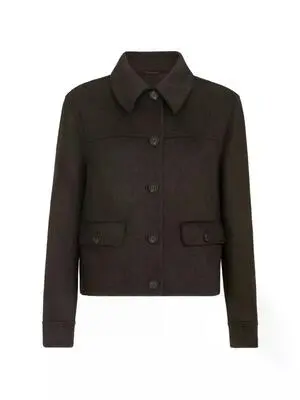 Brunello Cucinelli Hand-crafted Cashmere-beaver Double Cloth Outerwear Jacket With Monili - Brown