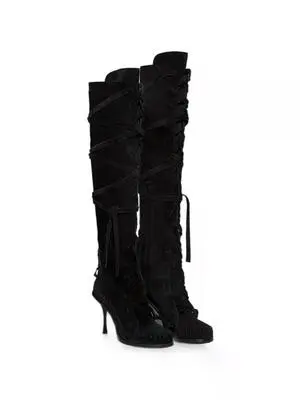 Dsquared2 Lace-up Suede High Heel Boots