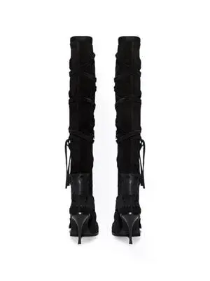 Dsquared2 Lace-up Suede High Heel Boots