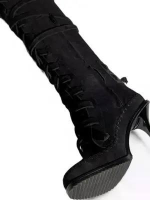 Dsquared2 Lace-up Suede High Heel Boots