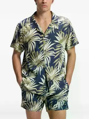BOSS Palm-leaf-print Shirt