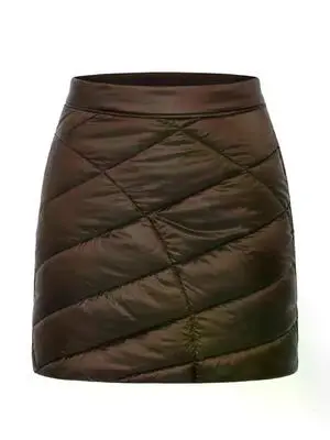 Woolrich Quilted Padded Mini Skirt - Brown