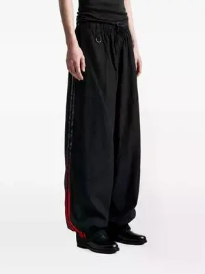 Y3 Wide Leg Track Pants With Side Stripe Detail