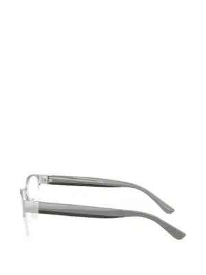 POLO RALPH LAUREN EYEWEAR Brushed-finish Half-rim Eyeglasses