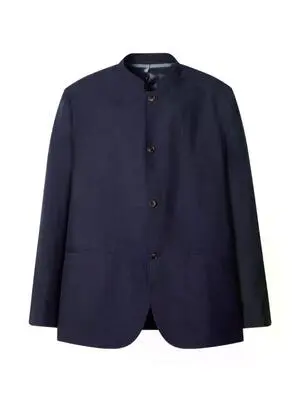 Paul Smith Mandarin-collar Single-breasted Blazer - Blue