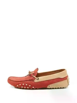 TOD'S Gommino Leather Loafers - Orange
