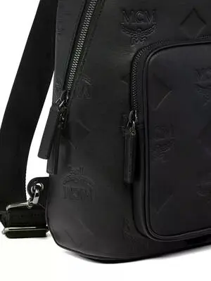 Mcm Embossed Monogram Messenger Bag