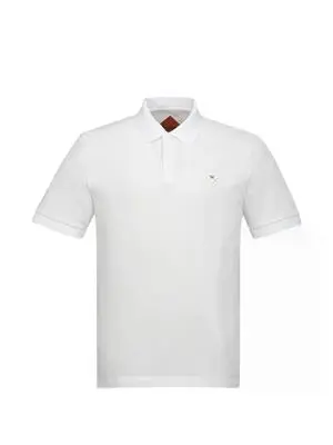 Mcm Diamond-patch Piqué Polo Shirt - White