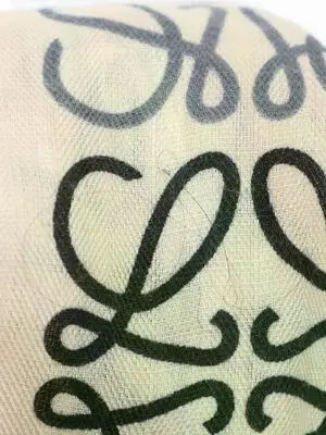 Loewe Anagram-print Scarf - Neutrals