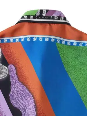 Versace Tassel-print Shirt - Blue