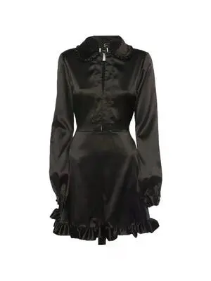 Just Cavalli Ruffled Mini Dress - Black