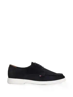 Tommy Hilfiger Suede Moc Toe Derby Shoes - Blue