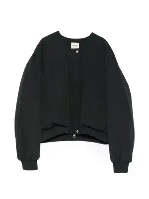 Khaite Ribbed-trim Collarless Jacket