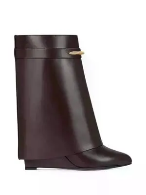 Givenchy Shark Lock Wedge Boots - Brown