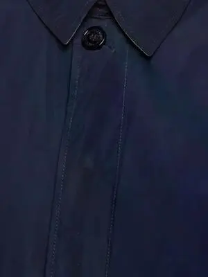 Burberry Epaulette Trench Coat - Blue