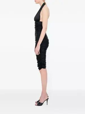 MEDEEA Ruched Halterneck Midi Dress
