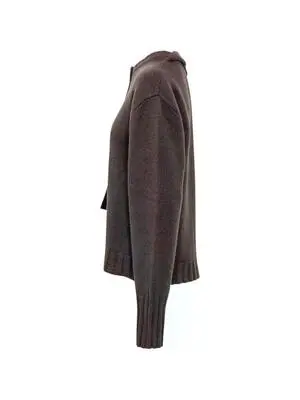 Attico Asymmetric Draped Cardigan