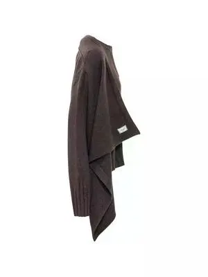 Attico Asymmetric Draped Cardigan