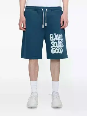 FLANEUR Spray Logo Cotton Jersey Shorts