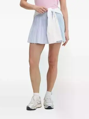 Lacoste Pleated Logo-patch Mini Skirt - Blue