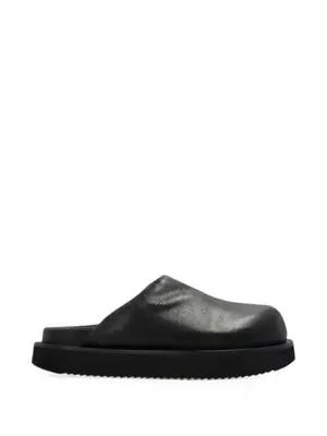 Rick Owens Leather Flat Mules - Black