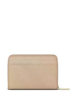 Michael Kors Small Jet Set Pebbled-leather Card Holder - Neutrals