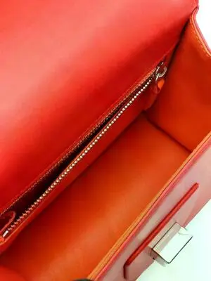 Dior Leather Diorama Chain Shoulder Bag - Red